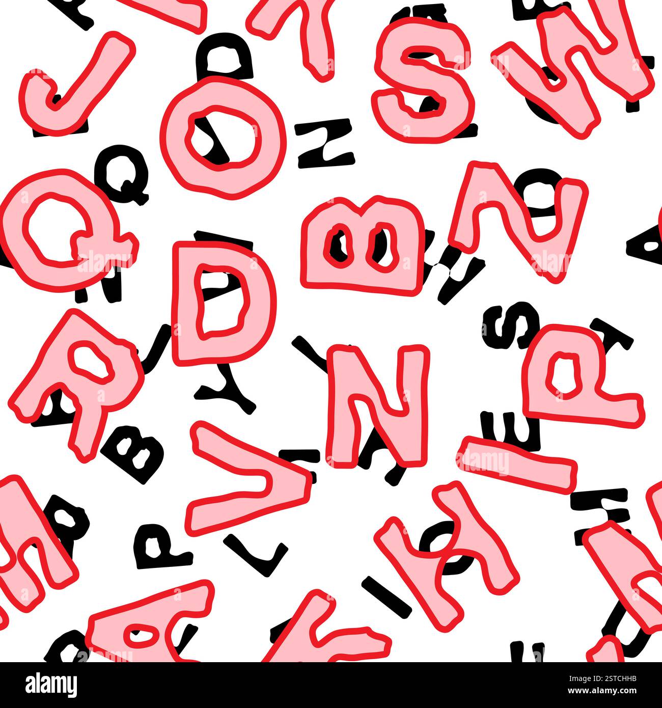 Abstract seamless letters pattern - background Stock Photo - Alamy