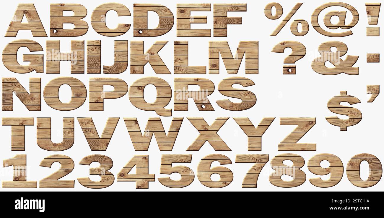 Set wooden alphabet on hi-res stock photography and images - Alamy