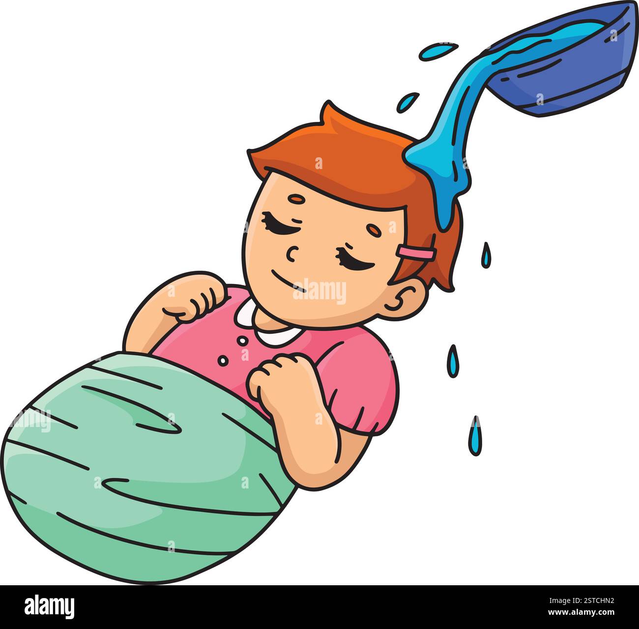 Baptism Baby Being Baptized Cartoon Clipart Stock Vector Image & Art ...