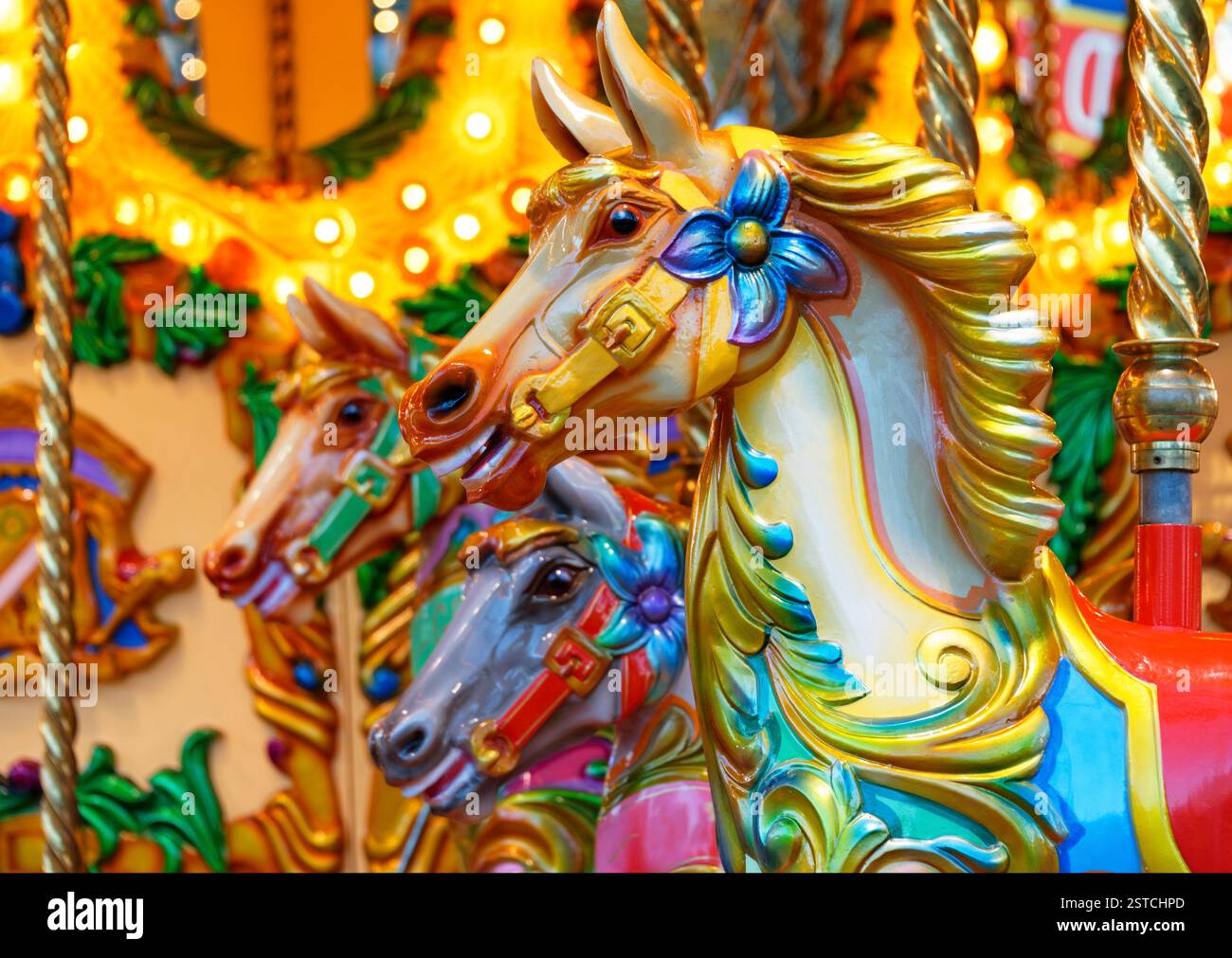 Merry go round horses hi-res stock photography and images - Alamy