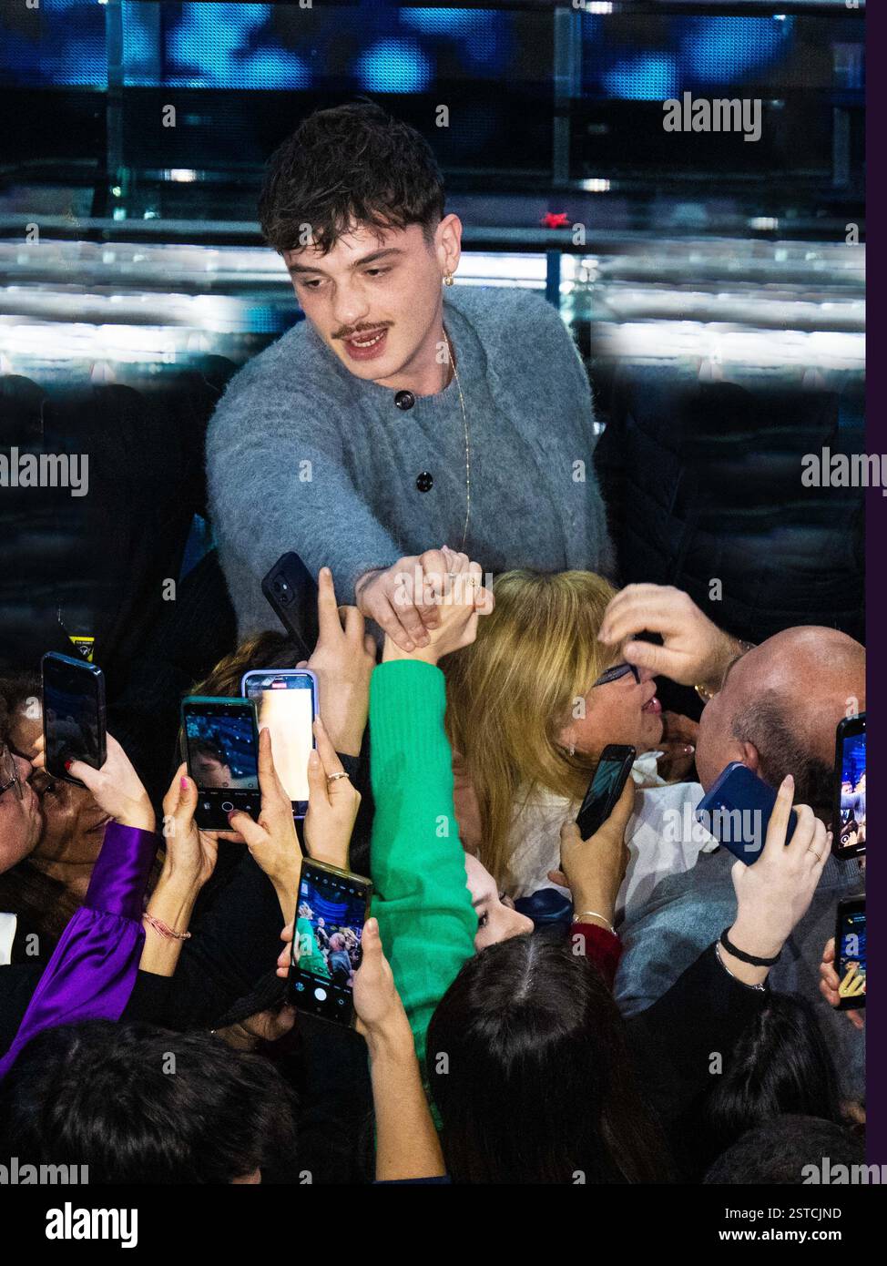 Sanremo, Italy. 16th Feb, 2025. Olly during the Italian singer Music ...