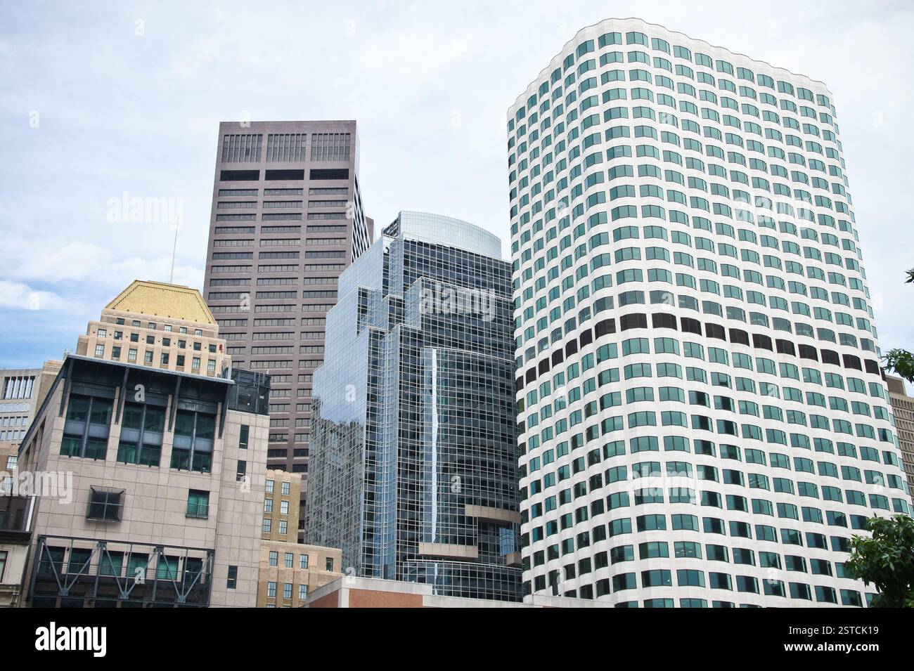 Boston skyline. Skyscrapers dominate the city skyline, showcasing ...