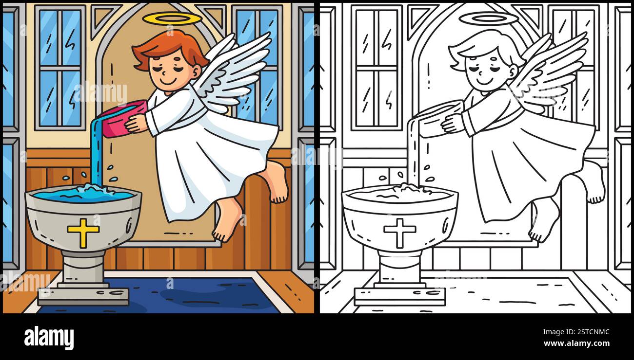 Baptism of water Stock Vector Images - Alamy