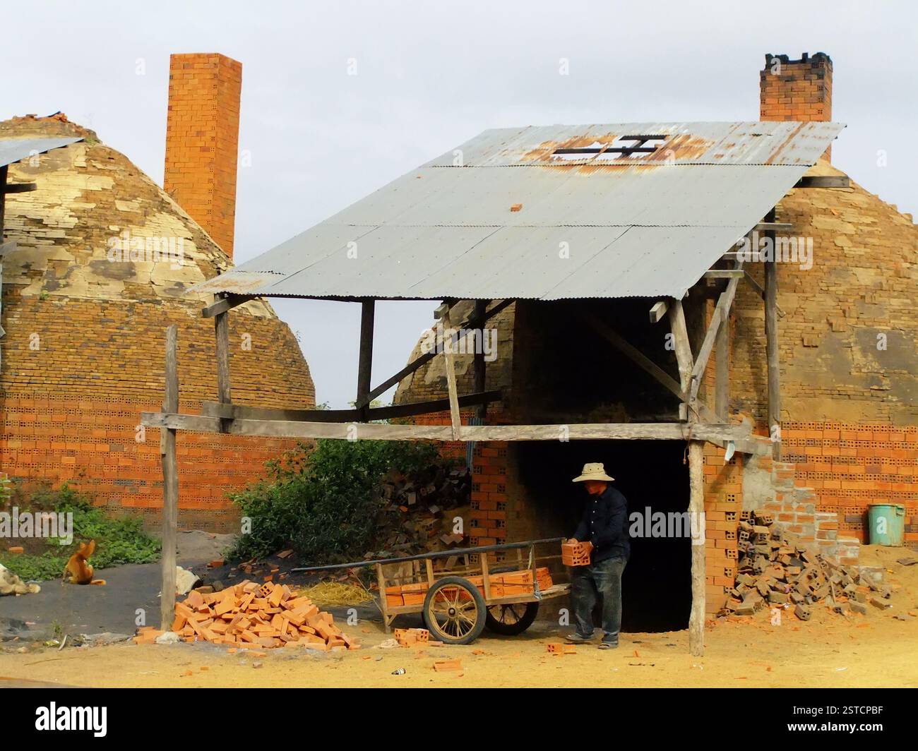 Local brick factory, Battambang, Cambodia, Southeast Asia Stock Photo ...