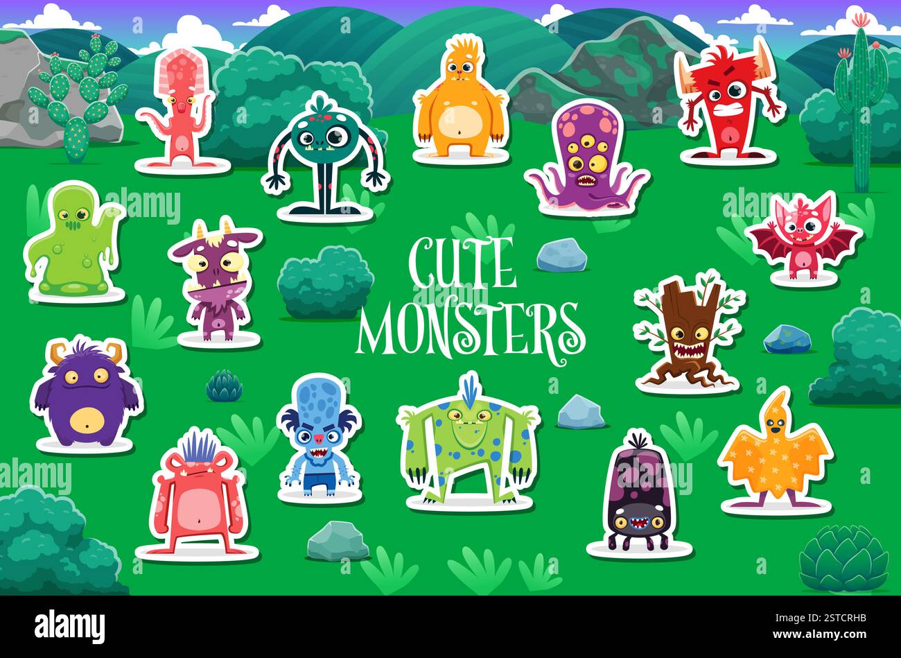 Whimsical monster fantasy Stock Vector Images - Alamy