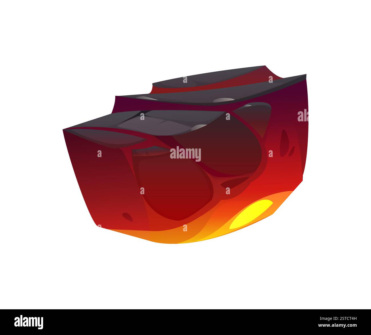 BBQ burn hot ember cartoon charcoal single piece. Fireplace or bonfire ...