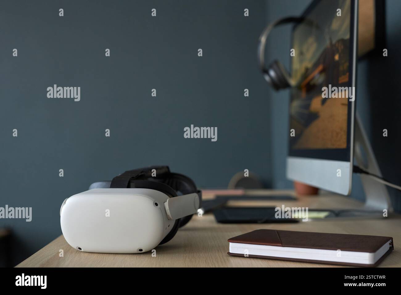 Exploring Virtual Reality Technology in Modern Workspace Stock Photo ...