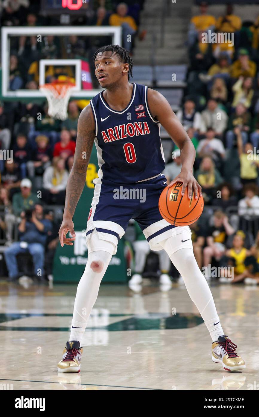 WACO, TX - FEBRUARY 17: Arizona Wildcats guard Jaden Bradley (0 ...