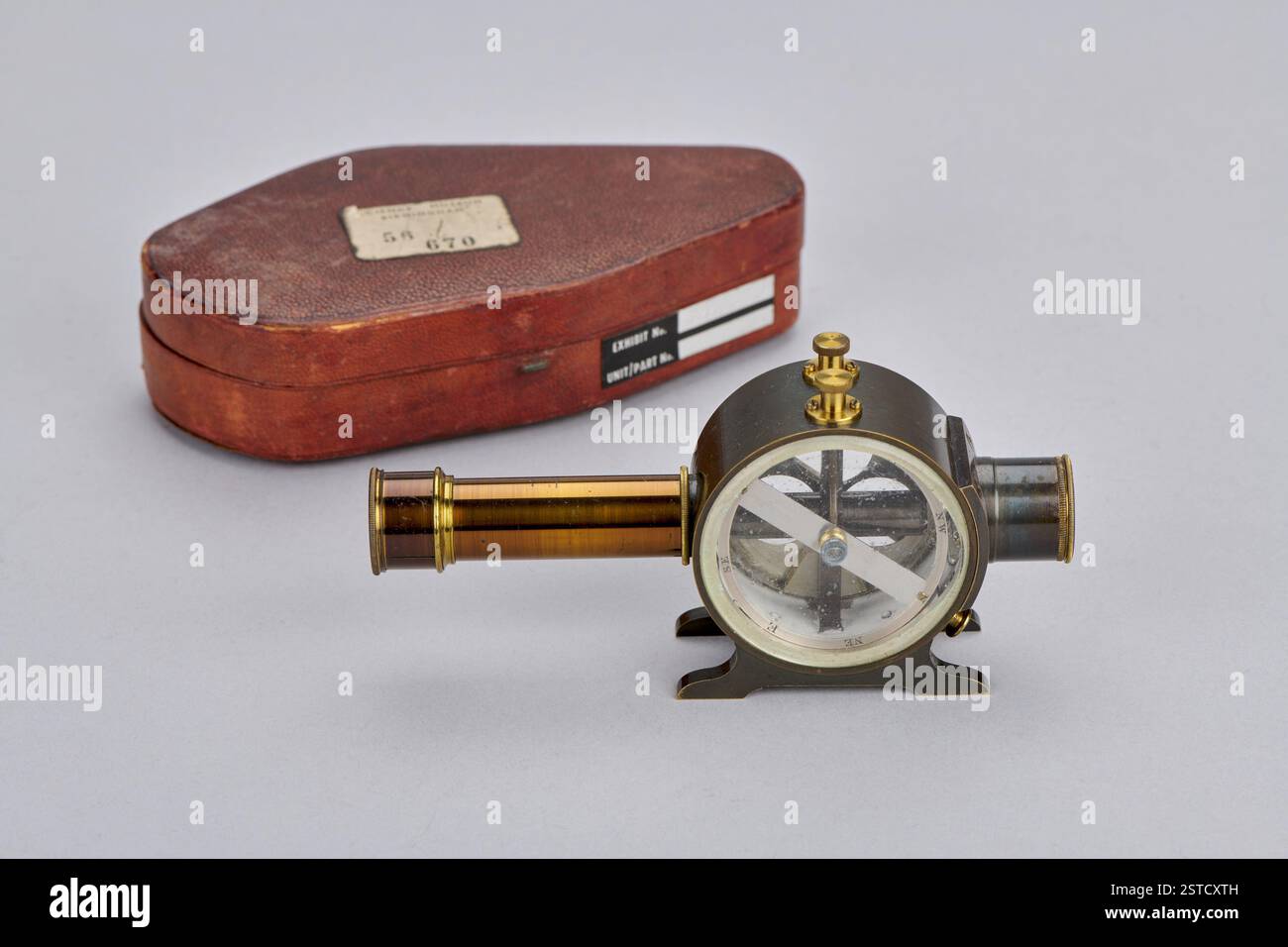 A compass clinometer made by Louis Paschal Casella, used by surveyors ...
