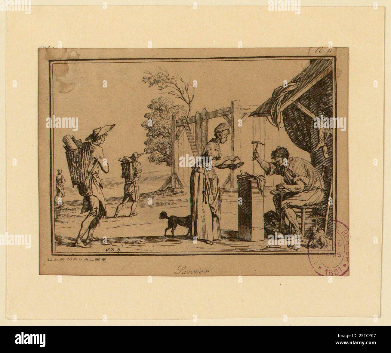 The Charenton barrier, featuring a ruined building on the right, with ...