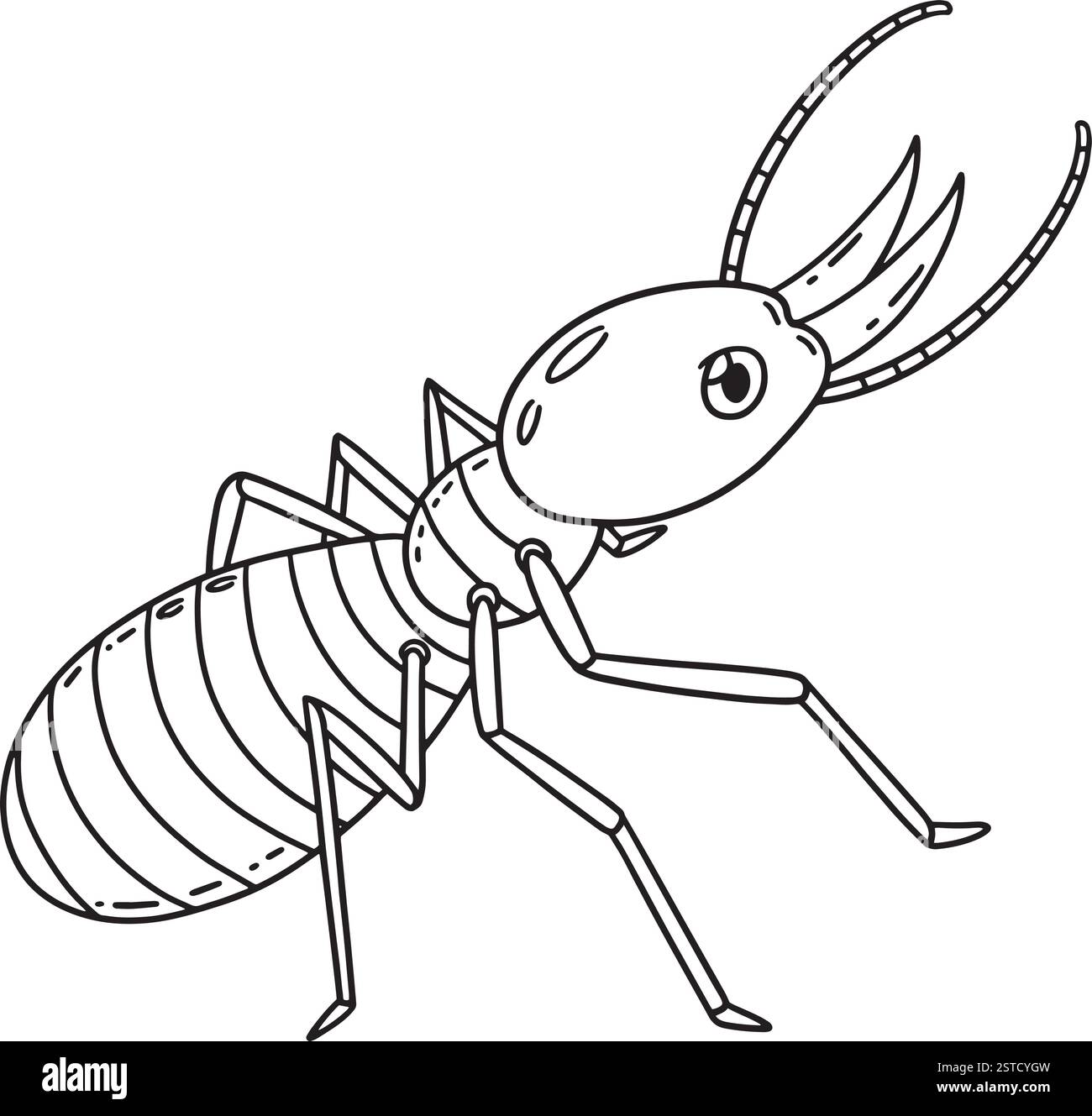 Insect Termite Animal Isolated Coloring Page Stock Vector Image & Art ...