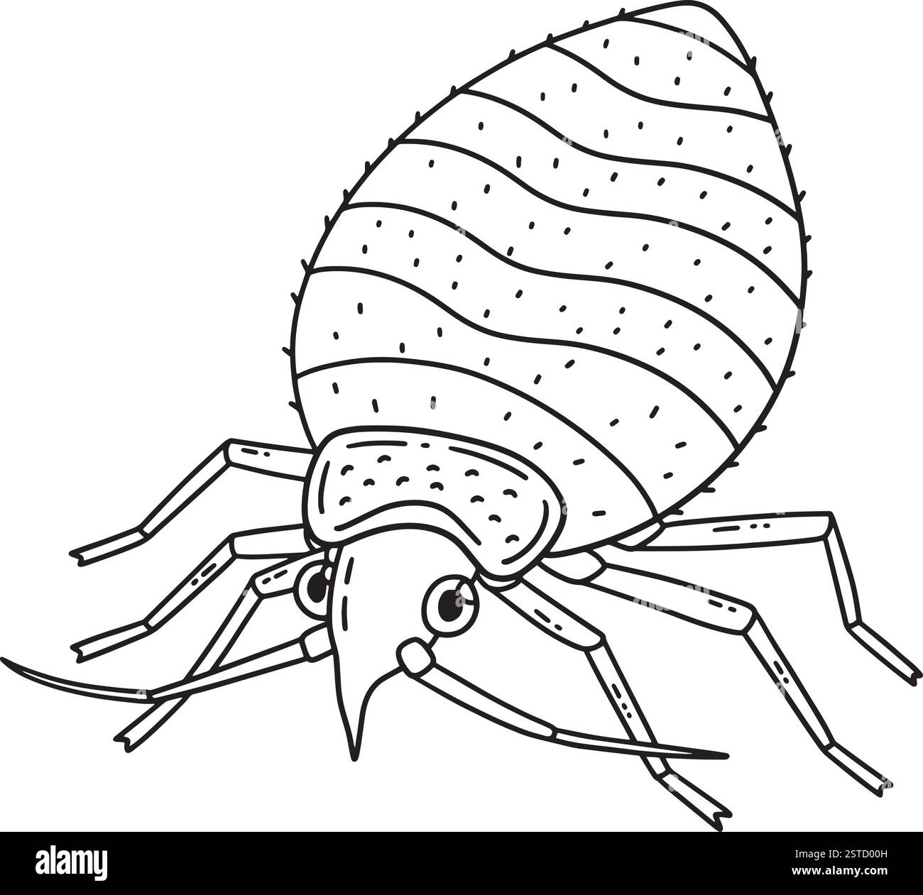 Insect Bed Bug Animal Isolated Coloring Page Stock Vector Image & Art ...