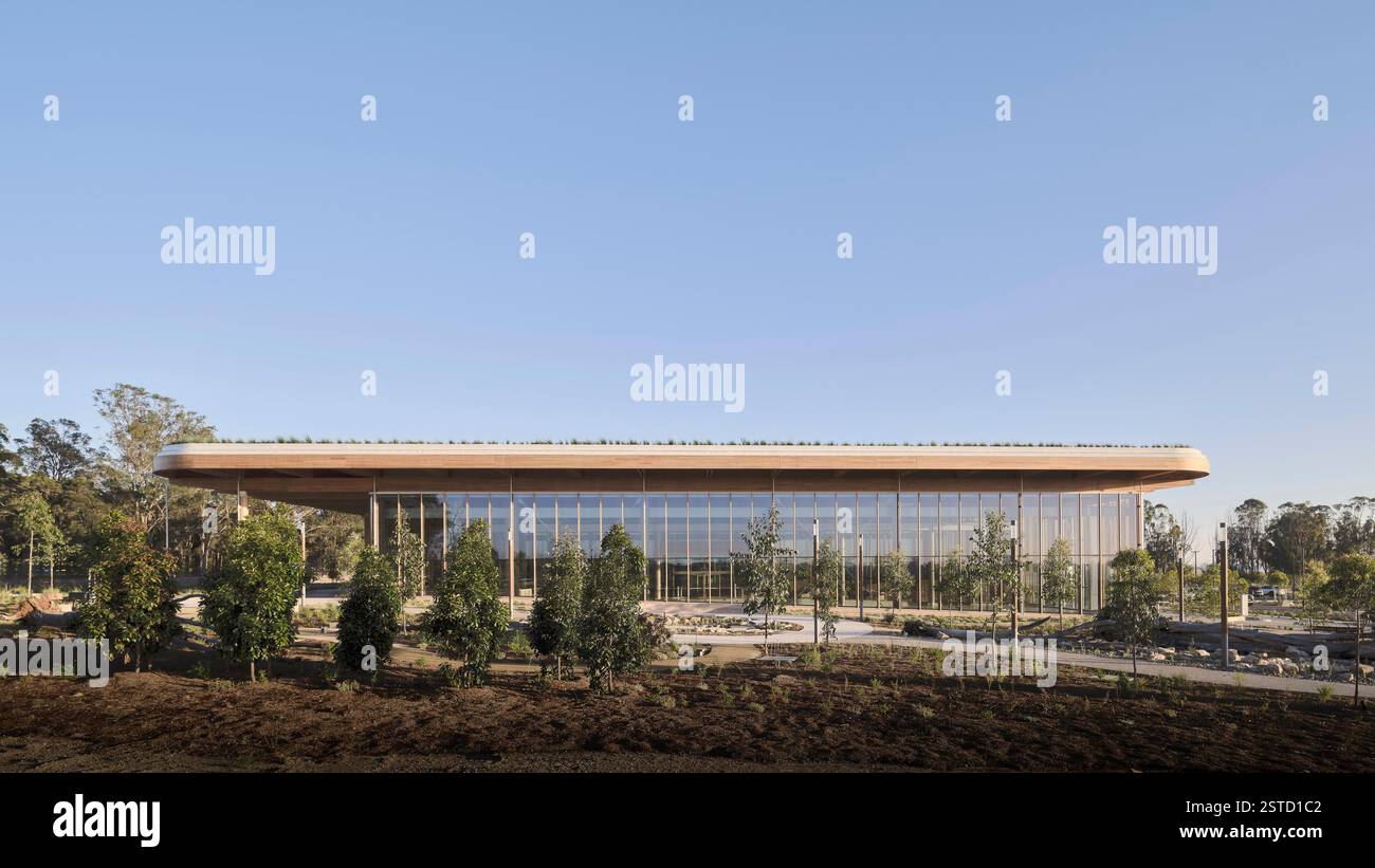 Southern elevation, building in landscaped garden. Advanced ...