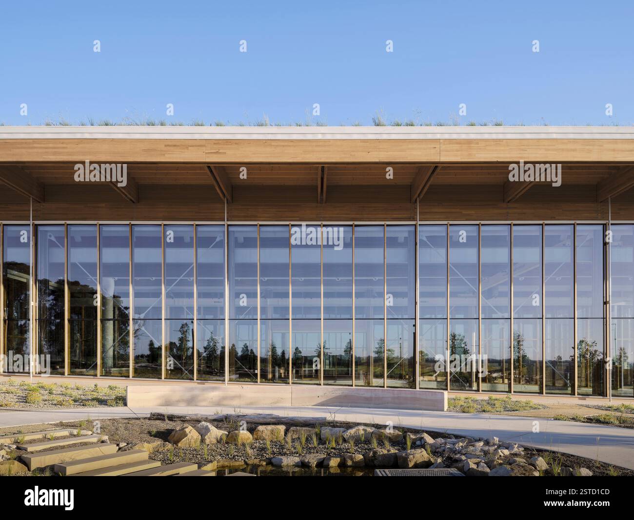 Southern elevation section and landscaping. Advanced Manufacturing ...