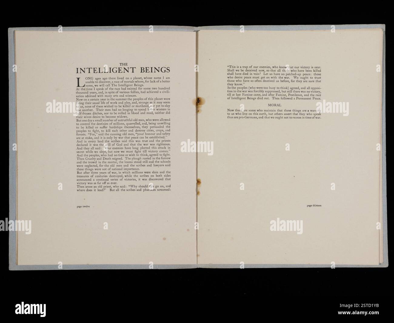 Pages 12 and 13 of the 'Fables and Illustrations' pamphlet by Joseph ...