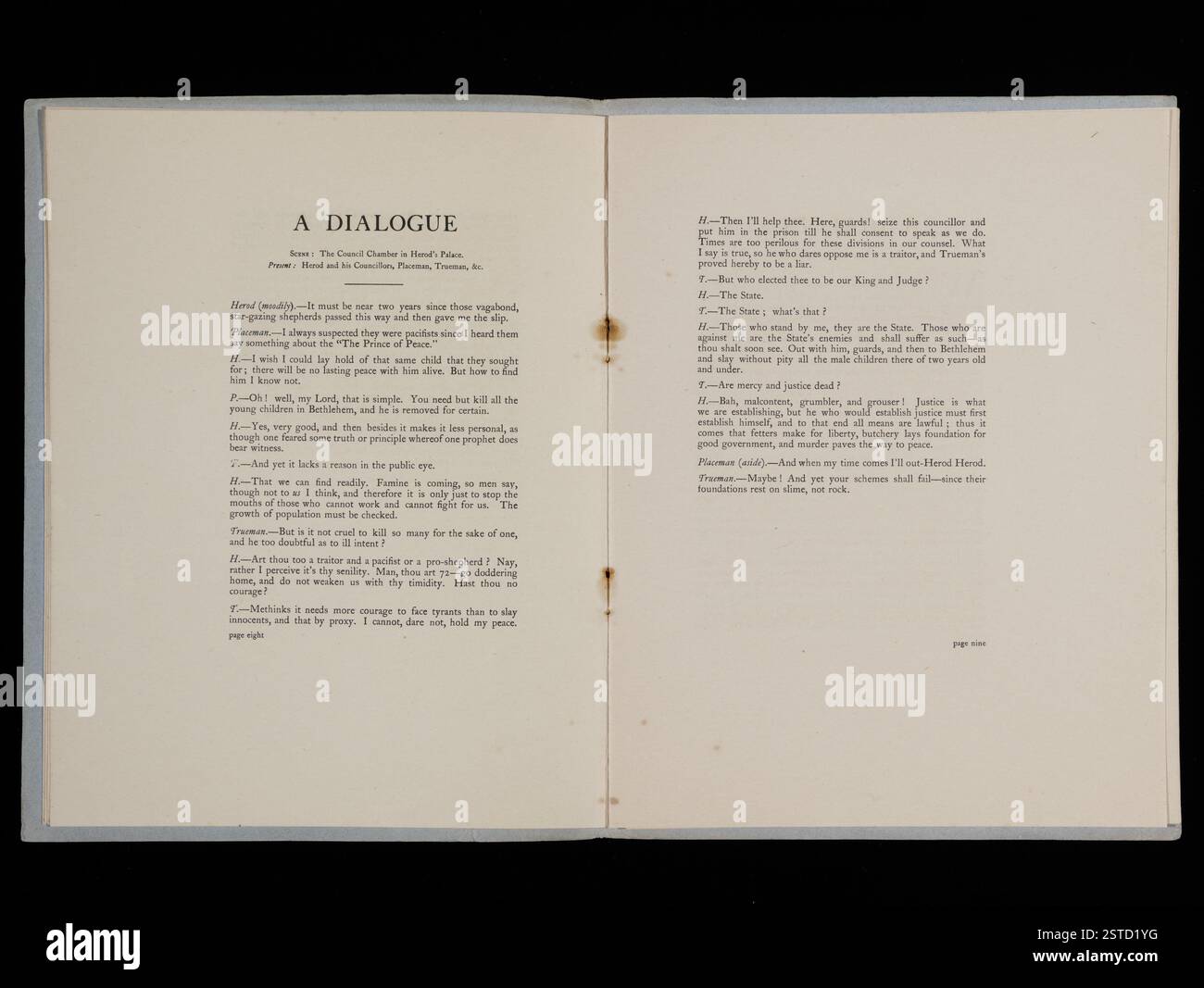 Pages 8 and 9 of the 'Fables and Illustrations' pamphlet, featuring ...