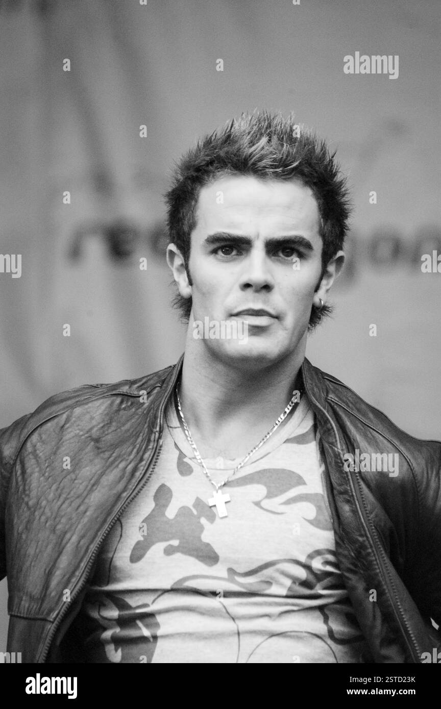 Pop band D-SIDE (Dane pictured). Red Dragon FM Party In The Park ...