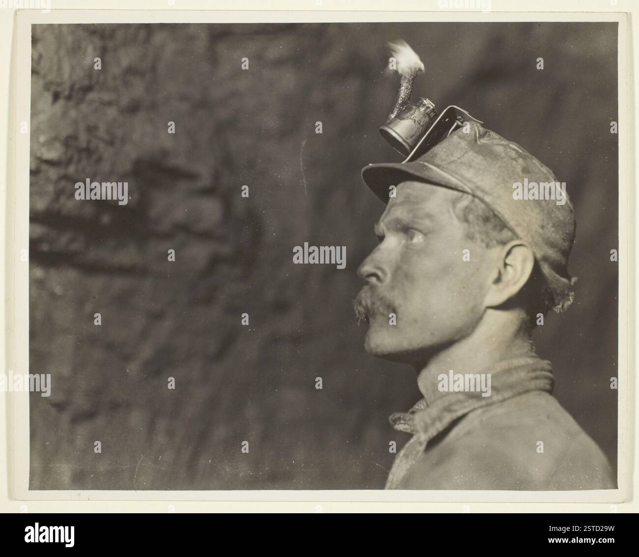 A 1910 gelatin silver print capturing a Welsh miner in a Pennsylvania ...