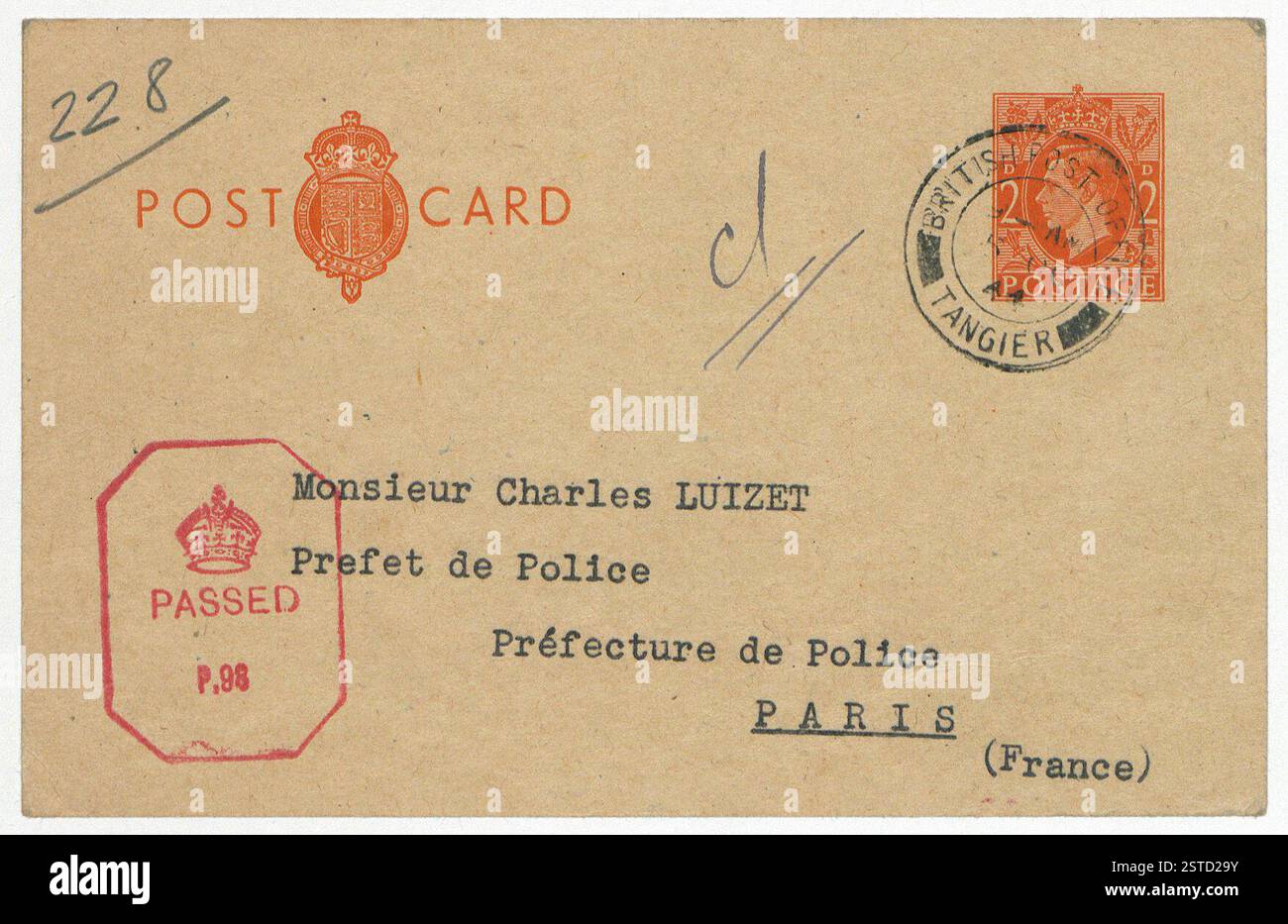 British Post Office logo with the stamp of George VI, representing ...