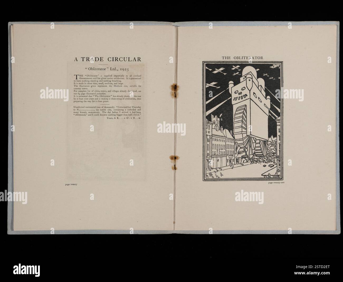 Pages 20 and 21 of the 'Fables and Illustrations' pamphlet ...