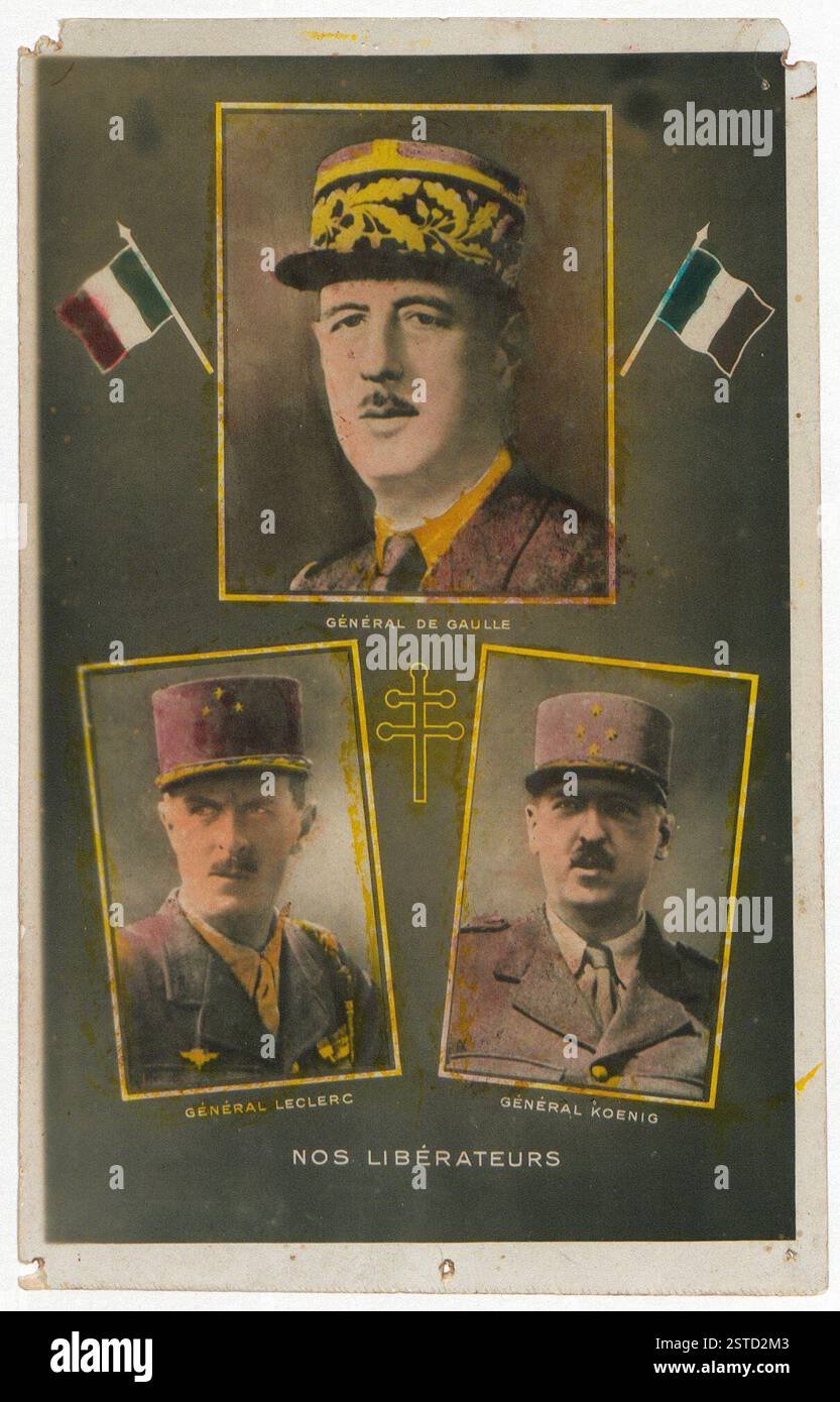 The French flag combined with the Lorraine Cross, a symbol of ...