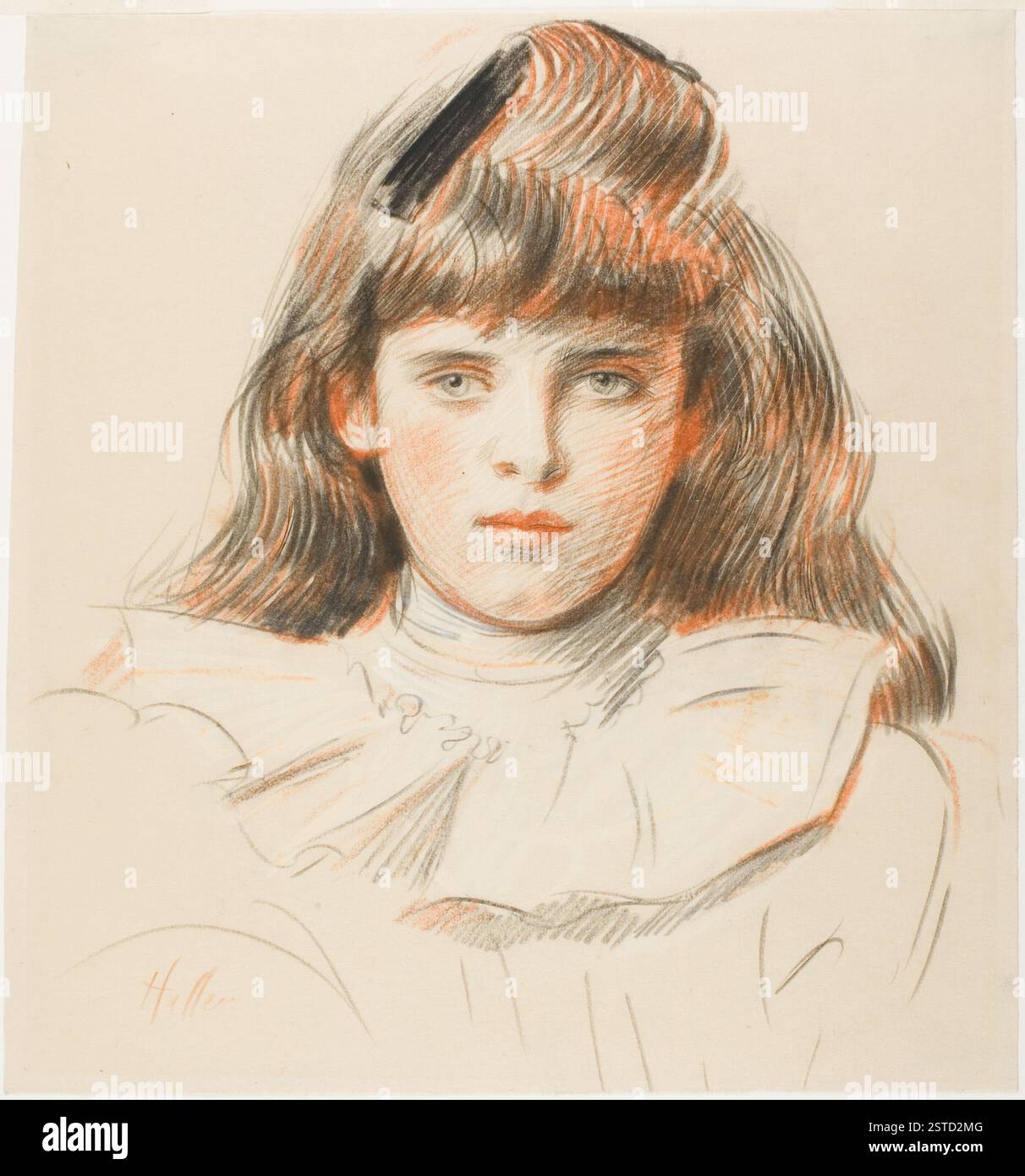 A portrait of Mademoiselle Ellen Helleu from 1892-1902, created using ...