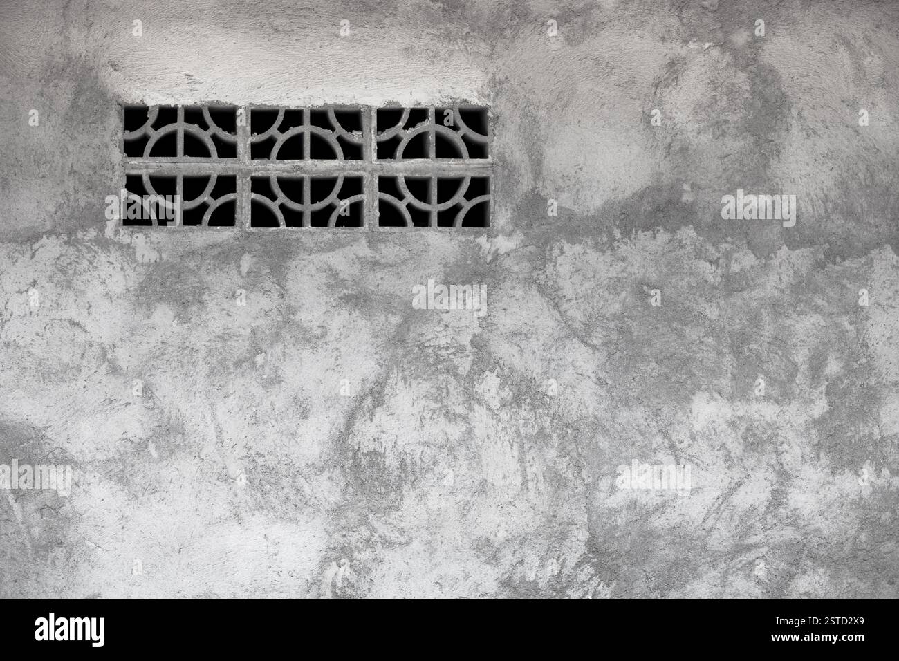 Gray rough concrete wall with ventilation window Stock Photo - Alamy