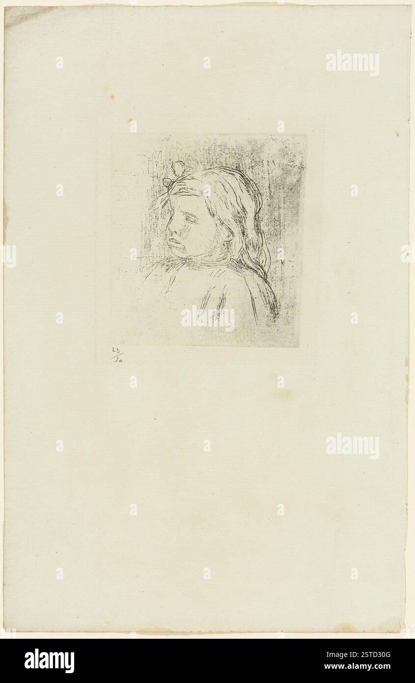 A soft ground etching by Claude Renoir, created between 1903-1913. The ...