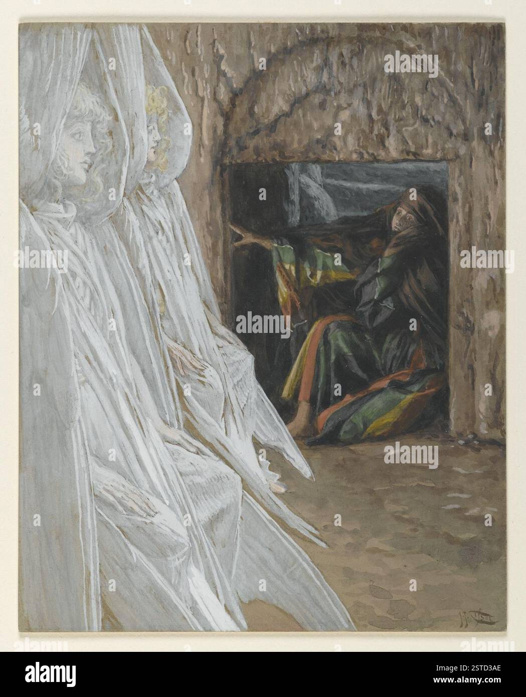 An artwork by James Tissot showing Mary Magdalene questioning the ...