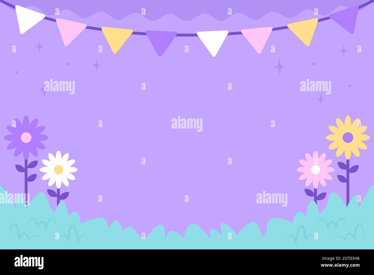 Easter Poster Horizontal Frame Border Background Stock Vector Image ...