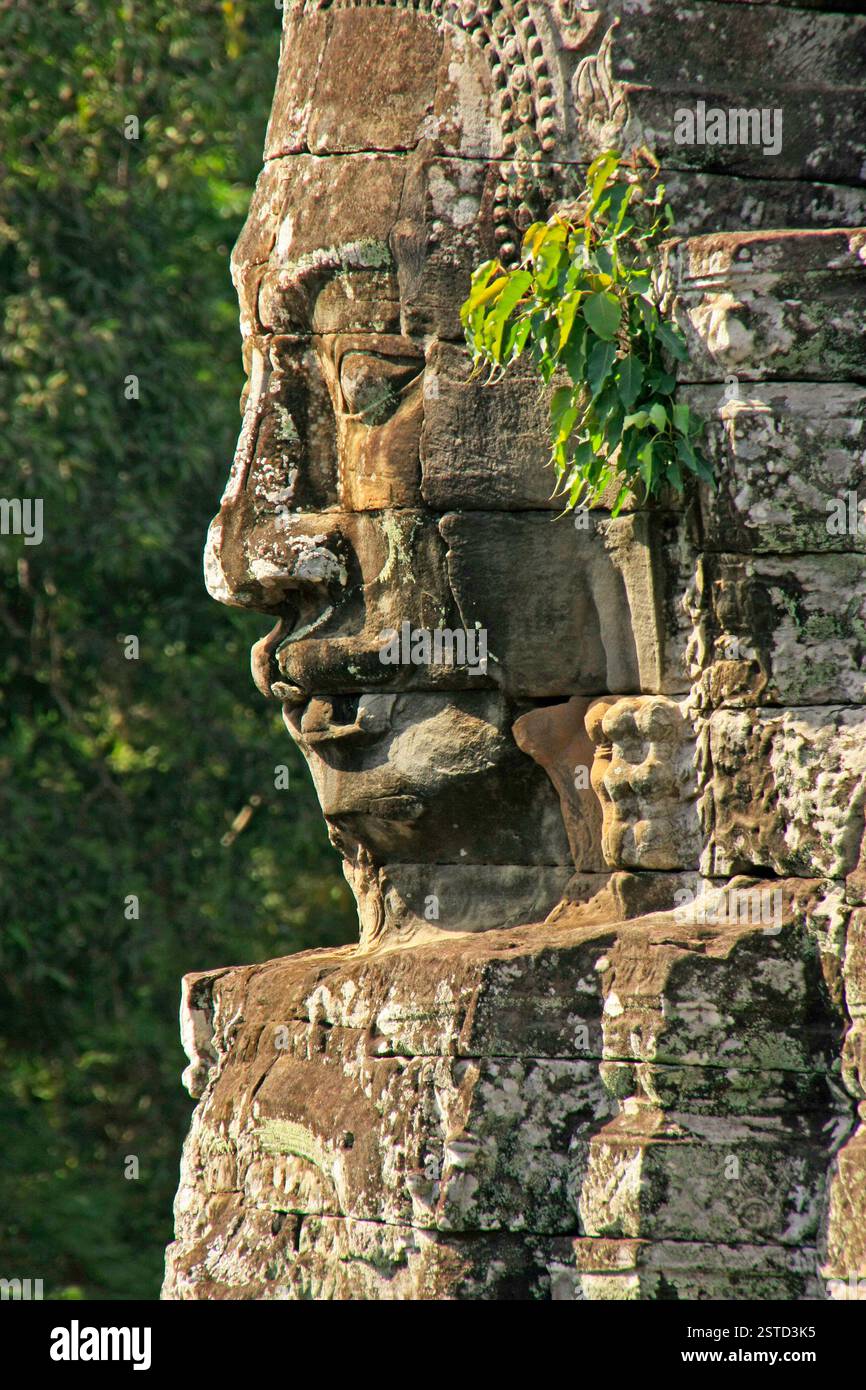 Bayon face tower temple hi-res stock photography and images - Alamy
