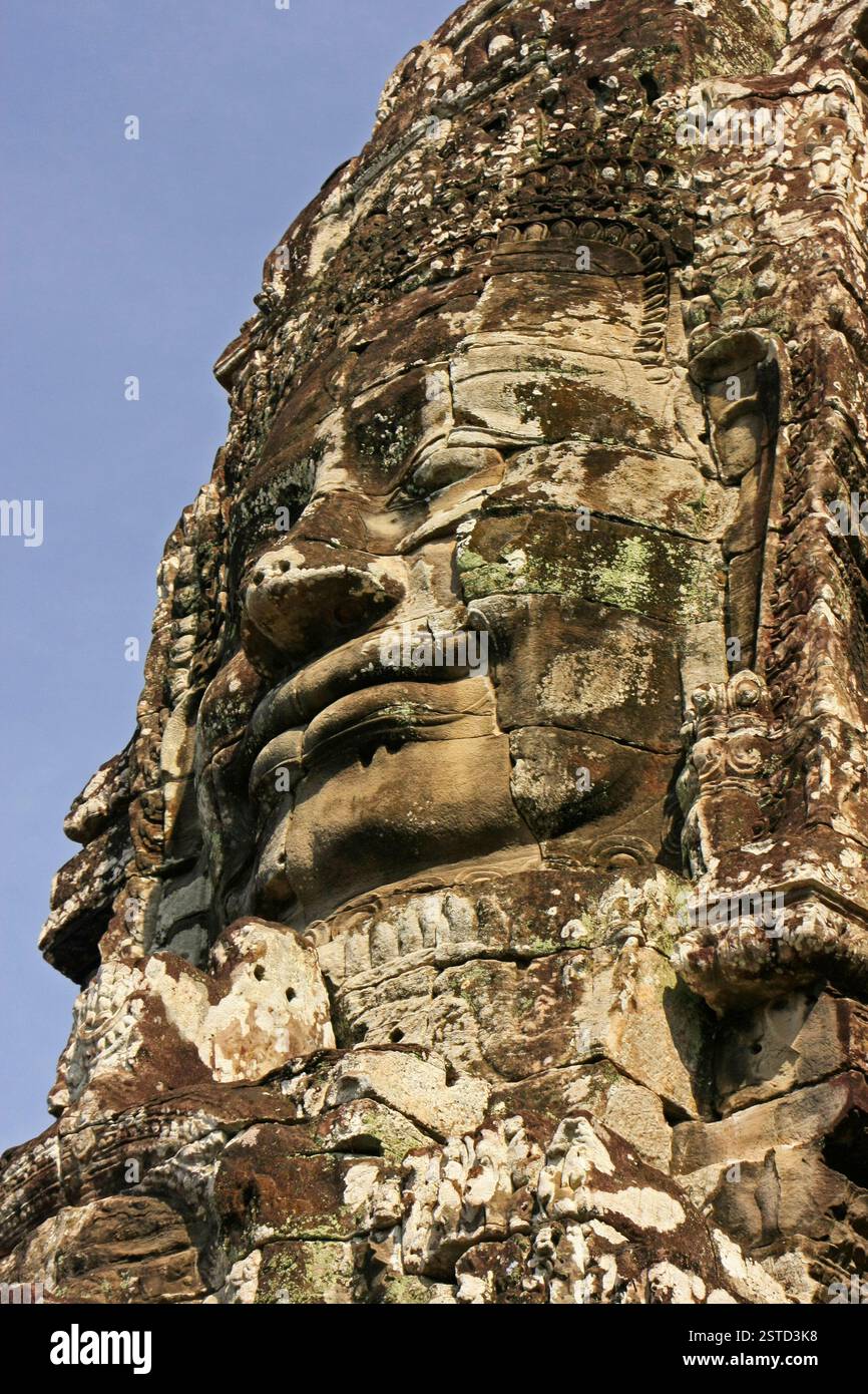 Bayon face tower temple hi-res stock photography and images - Alamy