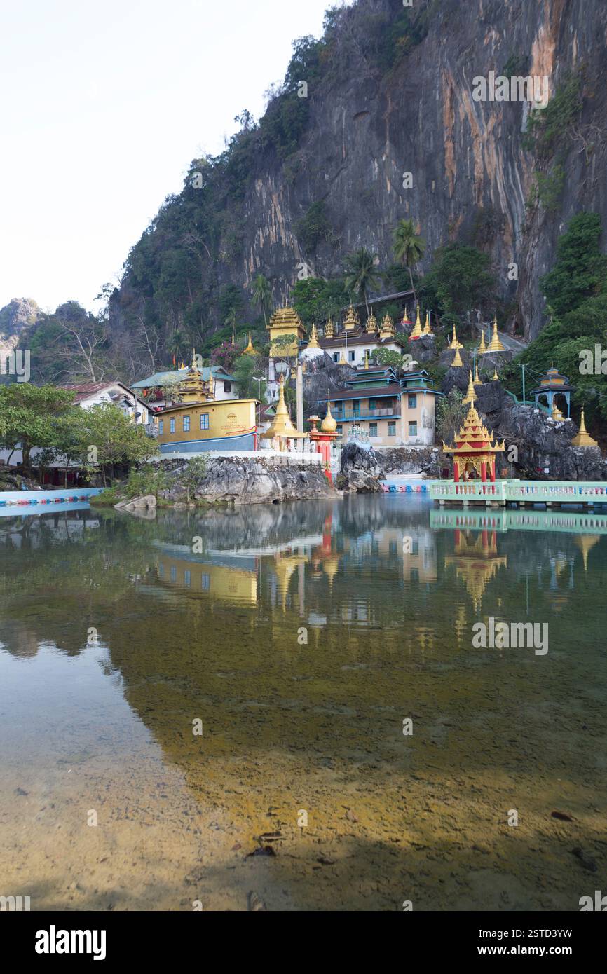 Myanmar, the Bayin Nyi Cave and hot springs complex Stock Photo - Alamy