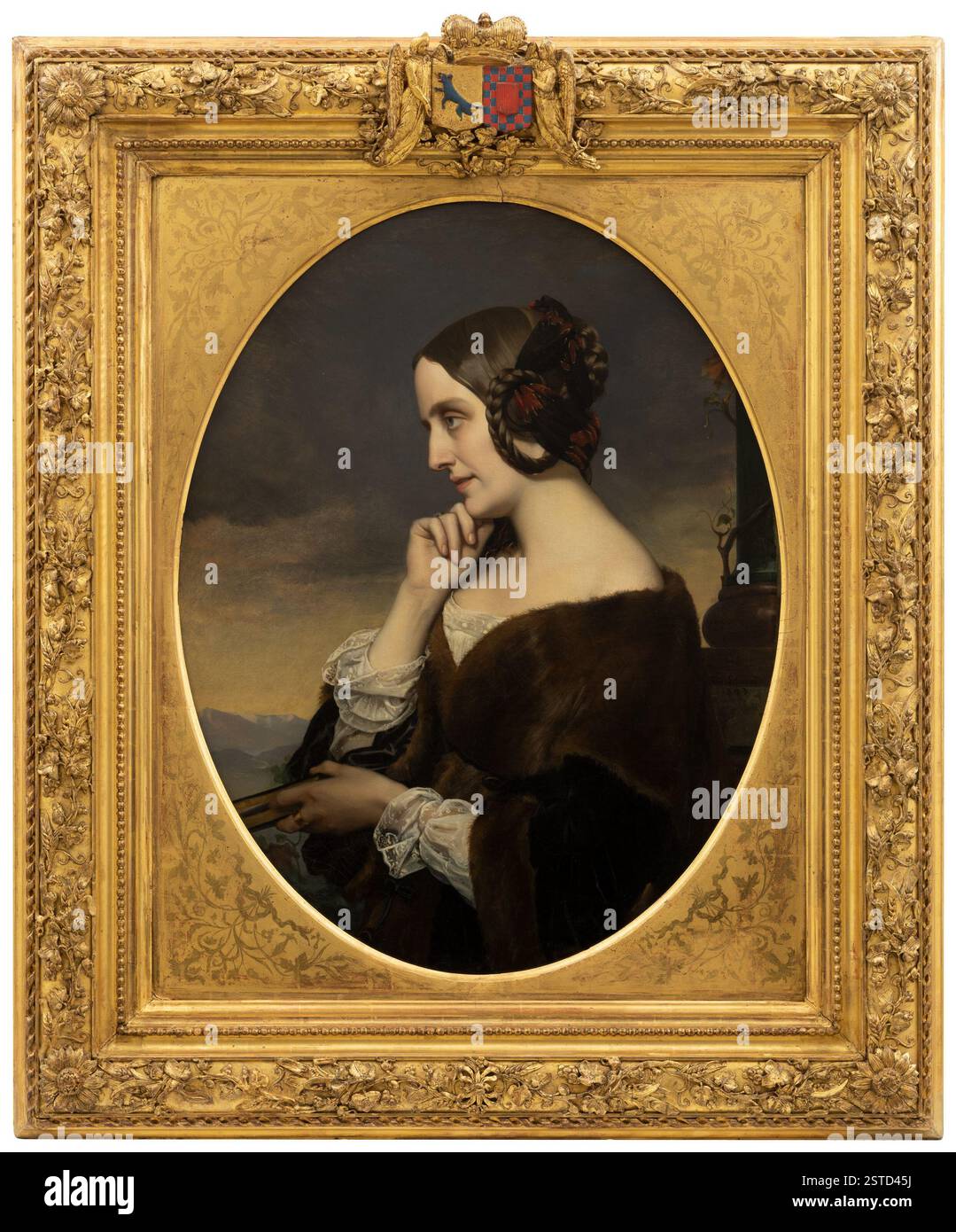 A portrait of Marie de Flavigny, Countess of Agoult, a writer and ...