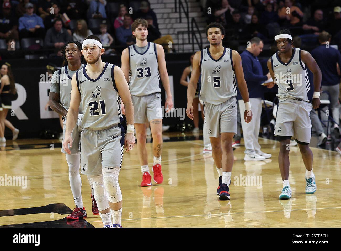 SPARTANBURG, SC - FEBRUARY 15: Samford Bulldogs guard Josh Holloway (1 ...