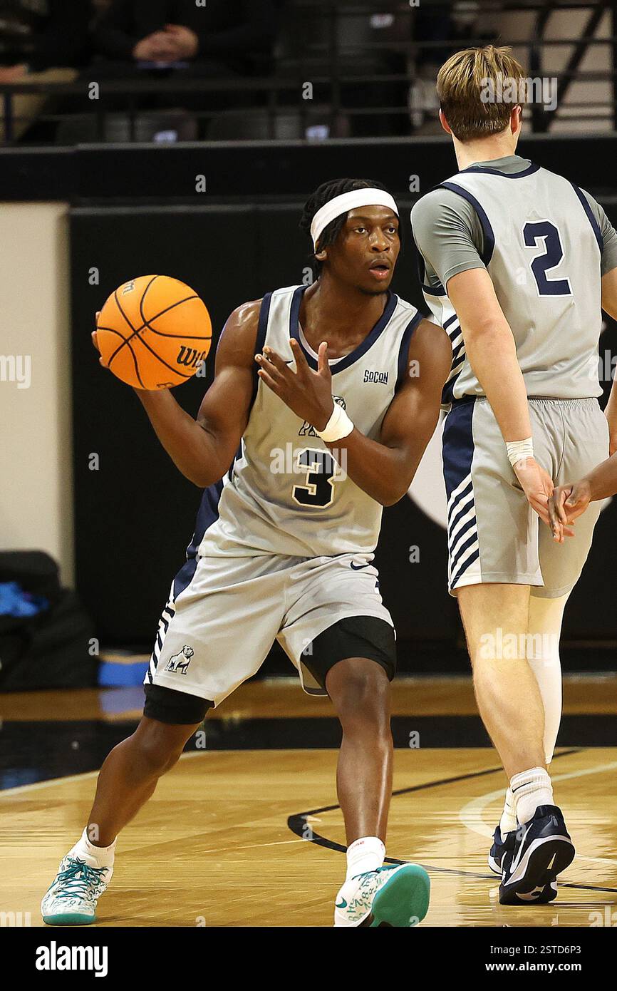SPARTANBURG, SC - FEBRUARY 15: Samford Bulldogs guard Trey Fort (3 ...
