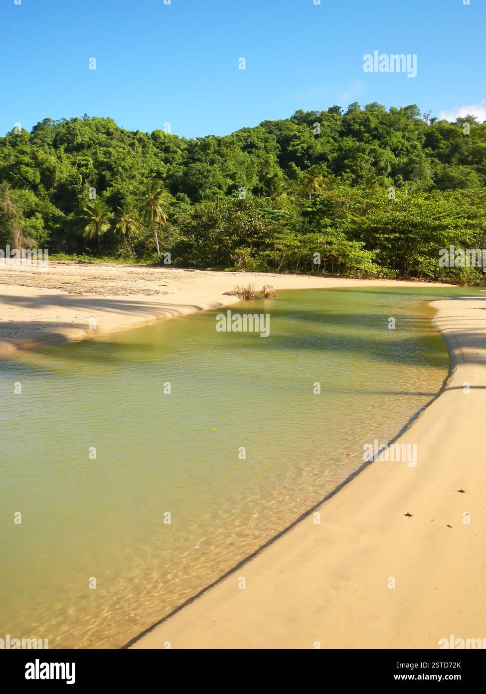Freshwater river on a beach Stock Photo - Alamy