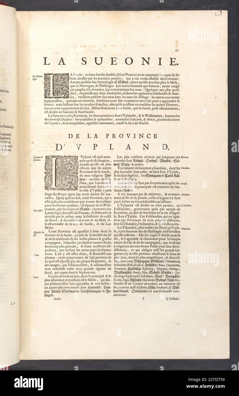 Description of the BL King’s Topographical Collection Second Volume de la Geographie, featuring ...