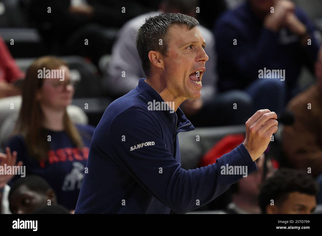 SPARTANBURG, SC - FEBRUARY 15: Samford Bulldogs head coach Bucky ...