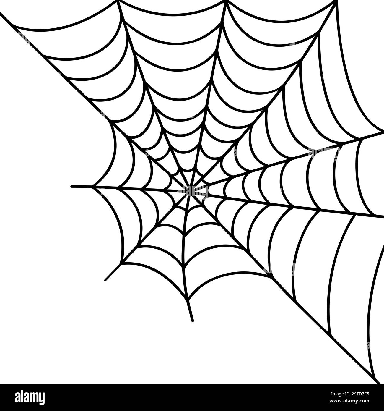 Spider web background. Detailed spider web illustration with concentric ...