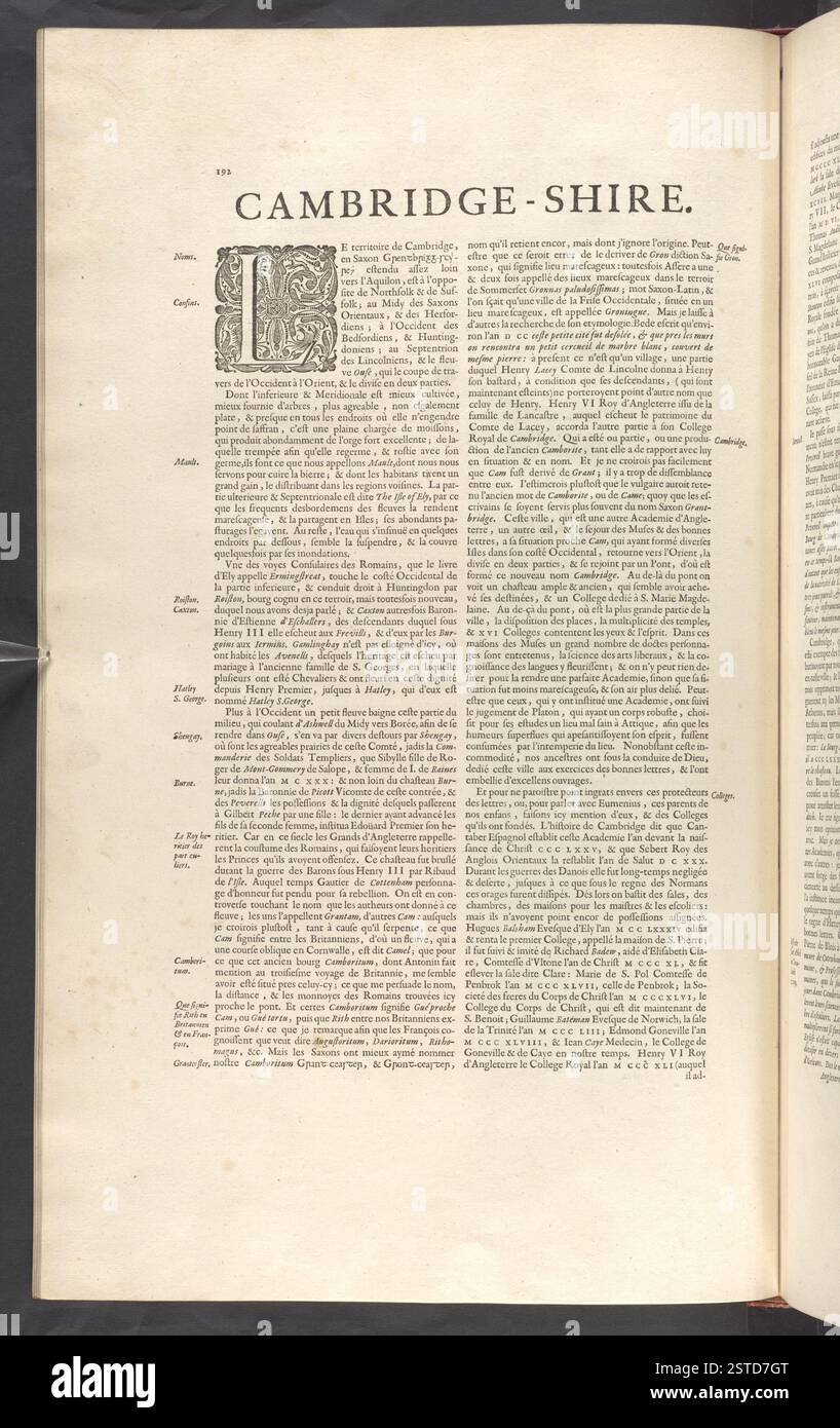 The BL King's Topographical Collection, Le Grand Atlas, volume 5, is a ...
