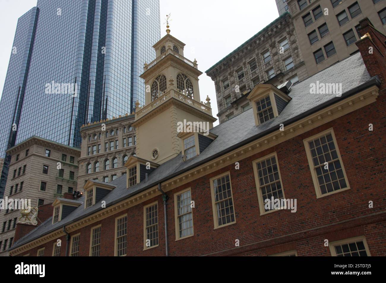 Old State House, a historic brick building with a prominent tower ...
