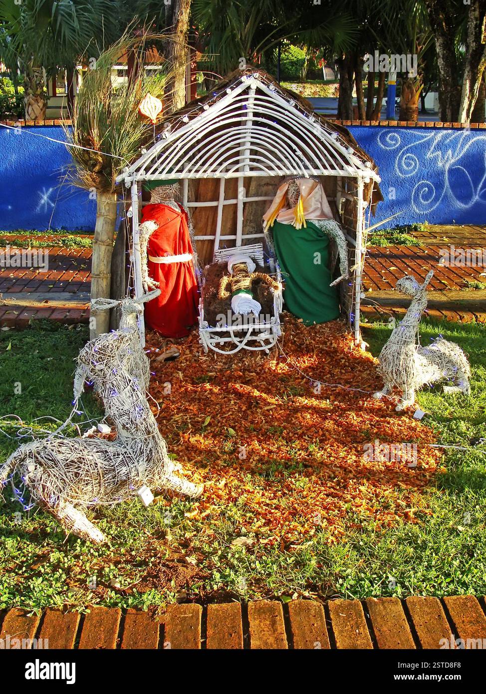 Christmas installation, Samana town, Dominican Republic Stock Photo - Alamy