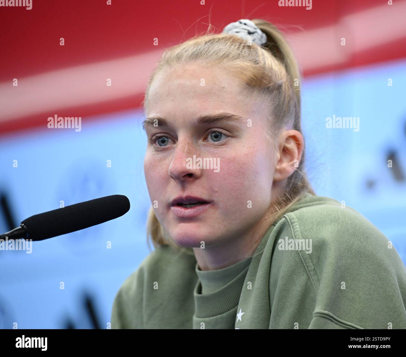 18 February 2025, Hesse, Frankfurt/Main: The new deputy captain Janina ...