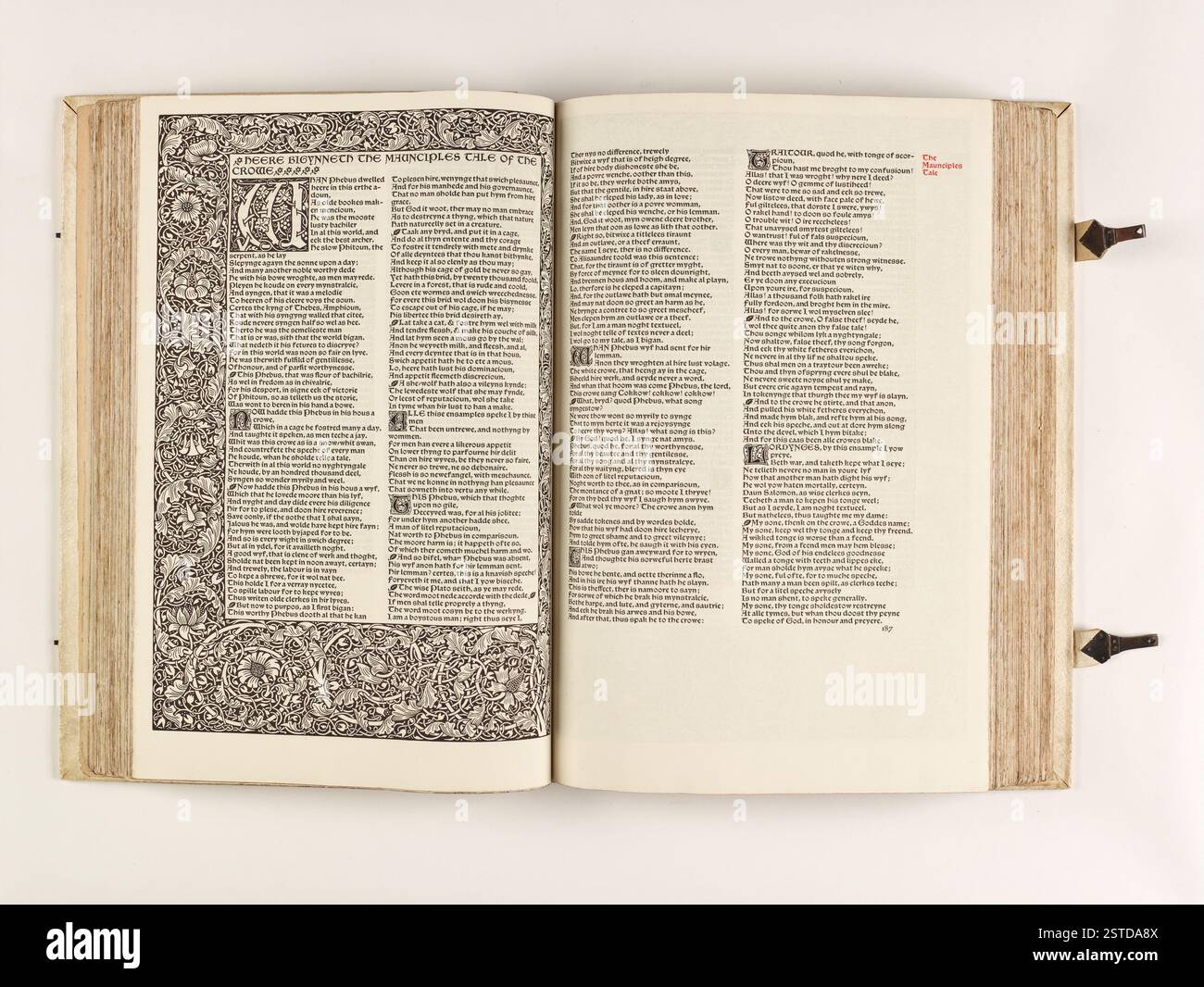 A 1896 edition of Geoffrey Chaucer's 'Works,' featuring 87 woodcut ...