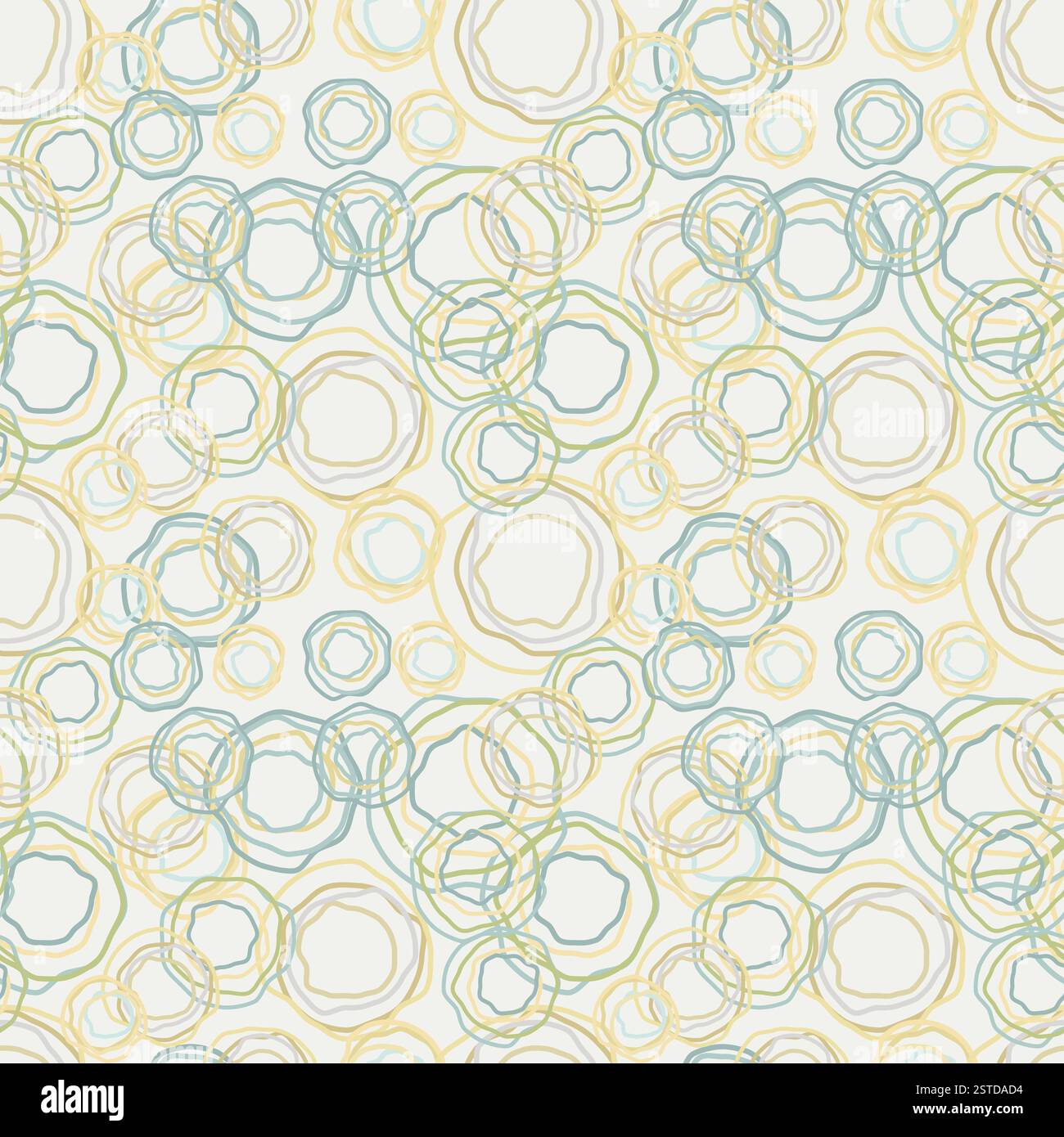 Vintage color curved circles pattern - seamless background Stock Photo ...