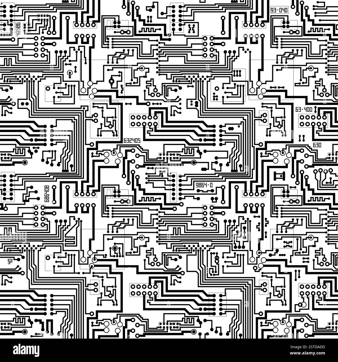 Circuit board seamless technological pattern Stock Photo - Alamy