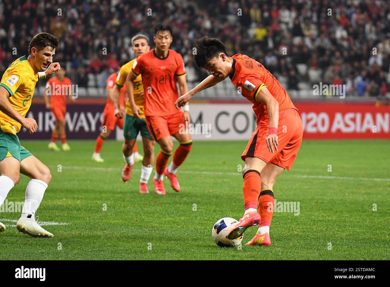 Shenzhen, China. 18 February, 2025. Yudong Wang #11 of China during the ...