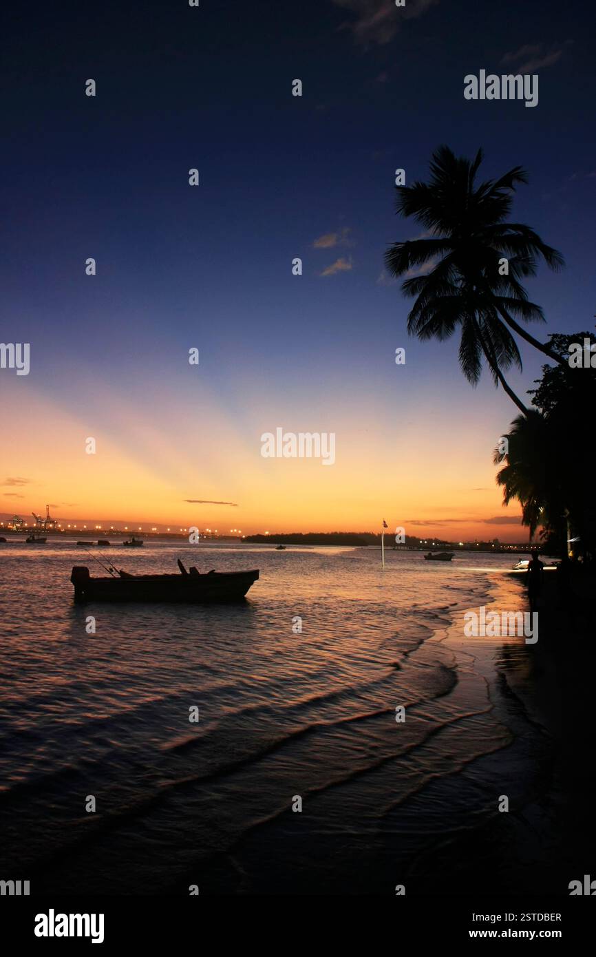 Boca Chica beach at sunset, Dominican Republic Stock Photo - Alamy