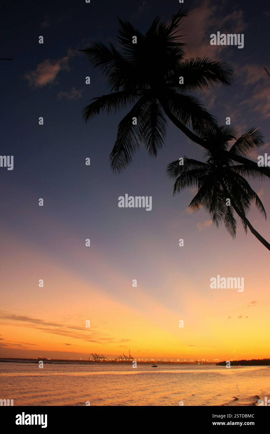 Boca Chica beach at sunset, Dominican Republic Stock Photo - Alamy